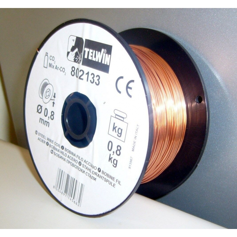BOBINA FILO ACCIAIO DA 0,8 mm DA 0,8 KG TELWIN 802133 - GIARDINAGGIO FURANO